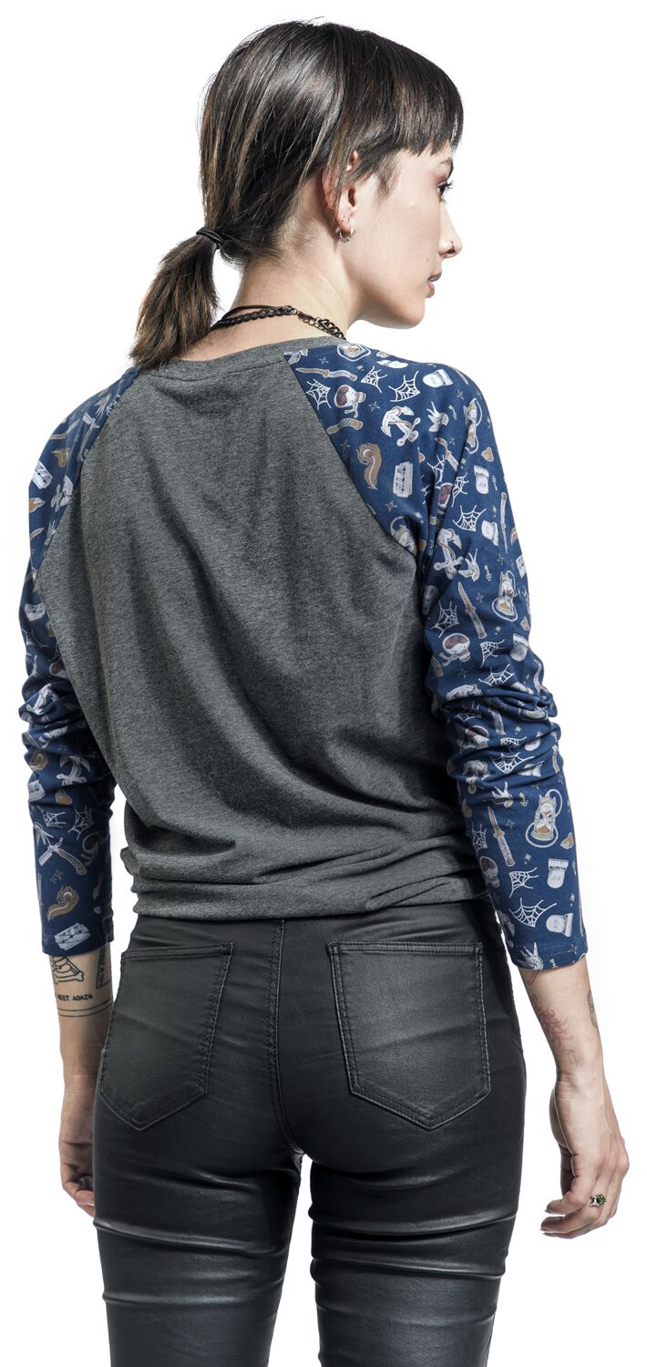 Långärmad raglantröja med old school-motiv | RED by EMP Långärmad tröja ...