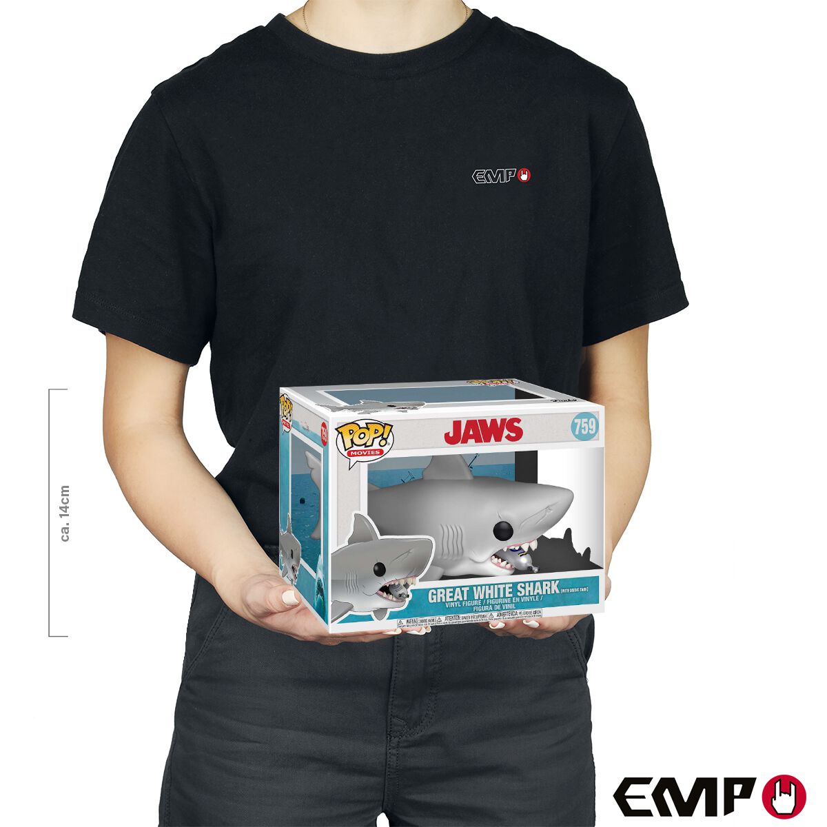 Jaws - Great White Shark with diving Tank (Oversized) vinylfigur 759 ...