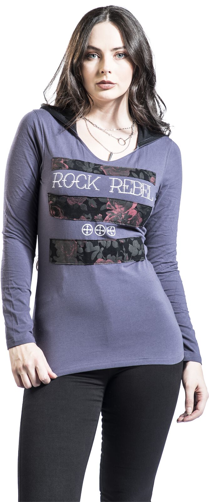 Långärmad tröja med huva | Rock Rebel by EMP Långärmad tröja | EMP