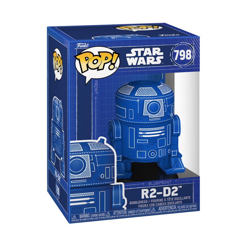 R2-D2 (Blueprint) Vinyl Figurine 798 | Star Wars Funko Pop! | EMP