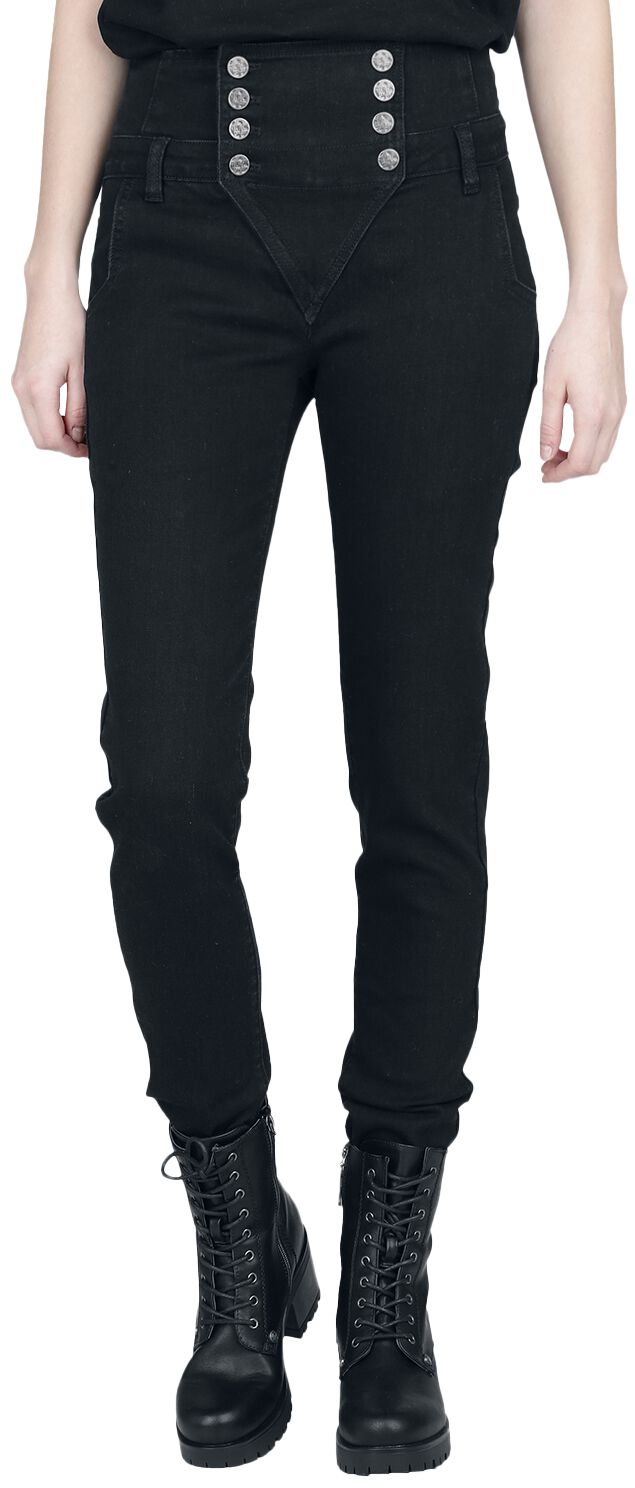 Double Button Placket Jeans | Black Premium by EMP Tygbyxor | EMP