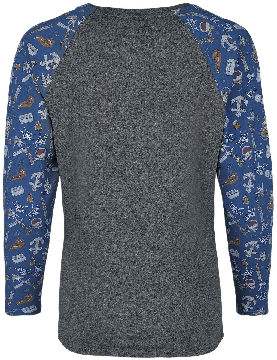 Långärmad raglantröja med old school-motiv | RED by EMP Långärmad tröja ...